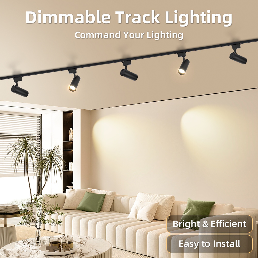 Led Track Light Rail Set Ceiling Spotlight COB Aluminum Track Lamp ...