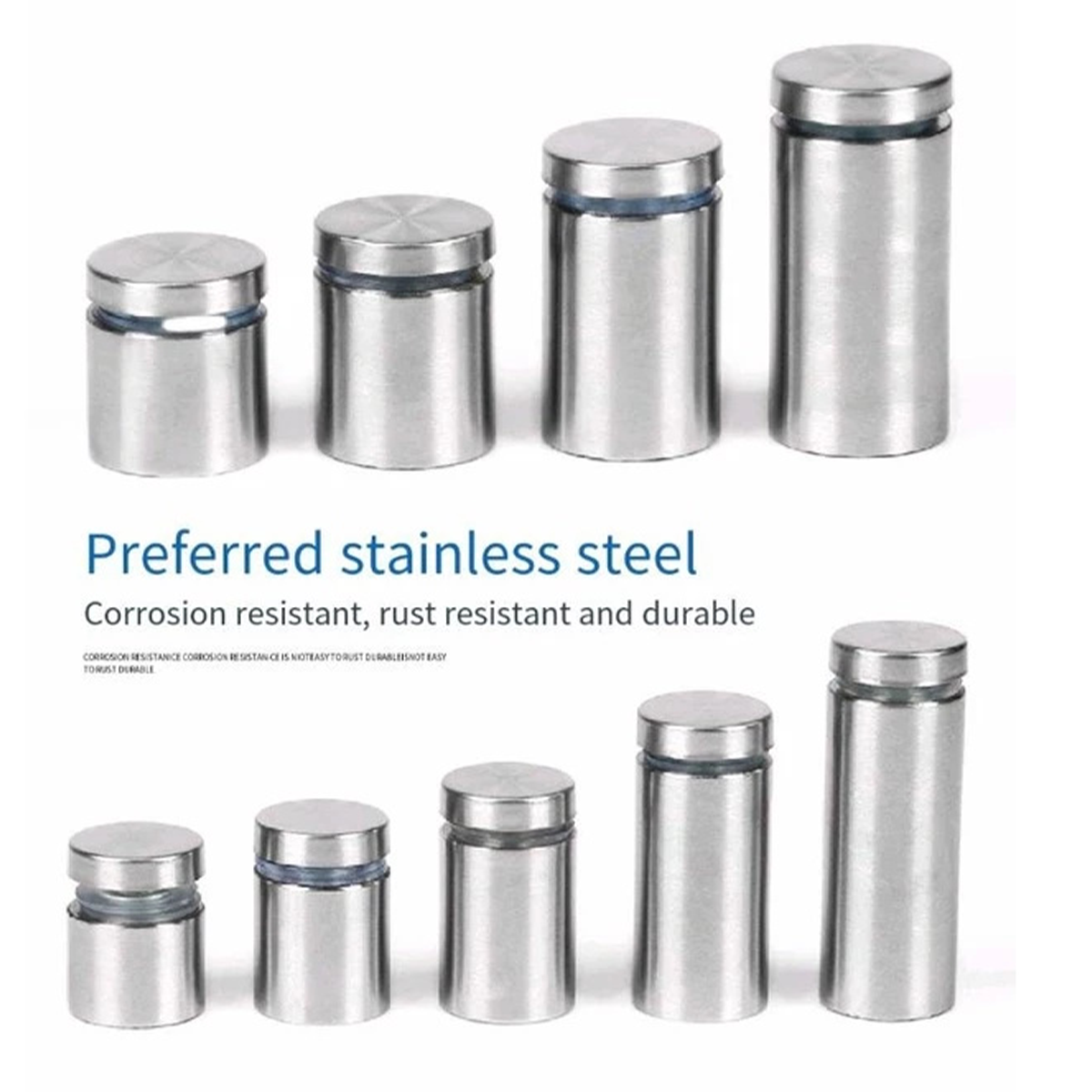 304 Stainless Steel Mount Sign Acrylic Signage Display Stand Off Bolts ...