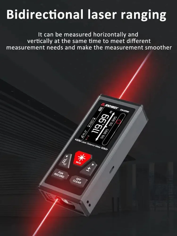 Dual Laser Distance Meter Bilateral Laser Rangefinder 60M/100M ...