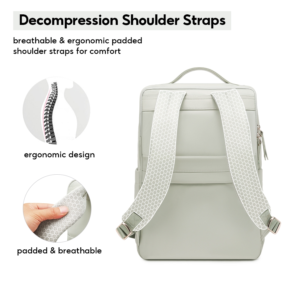 FULL DESIGN Hillary Waterproof Laptop Backpack Large Capacity Travel ...