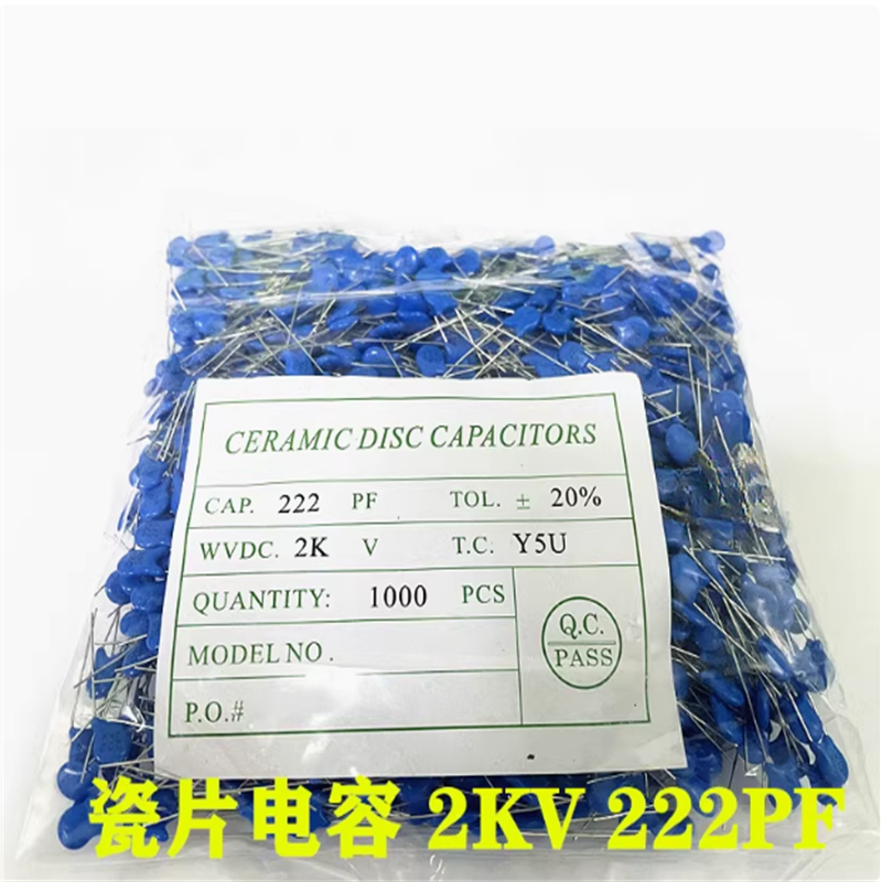 1,000pcs 2KV High Voltage Porcelain Sheet Capacitor 101 221 331 471 681 ...