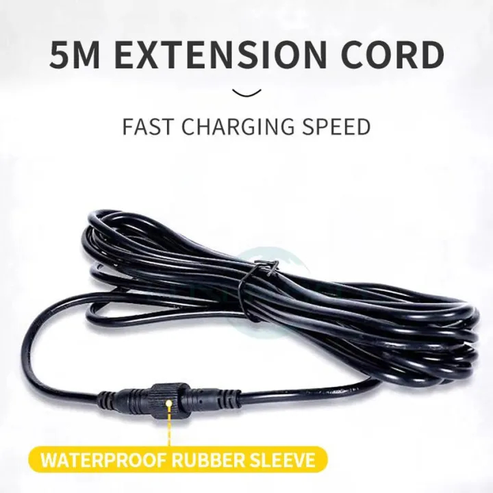 5-meter solar light extension cable, 5 high-quality upgraded waterproof ...