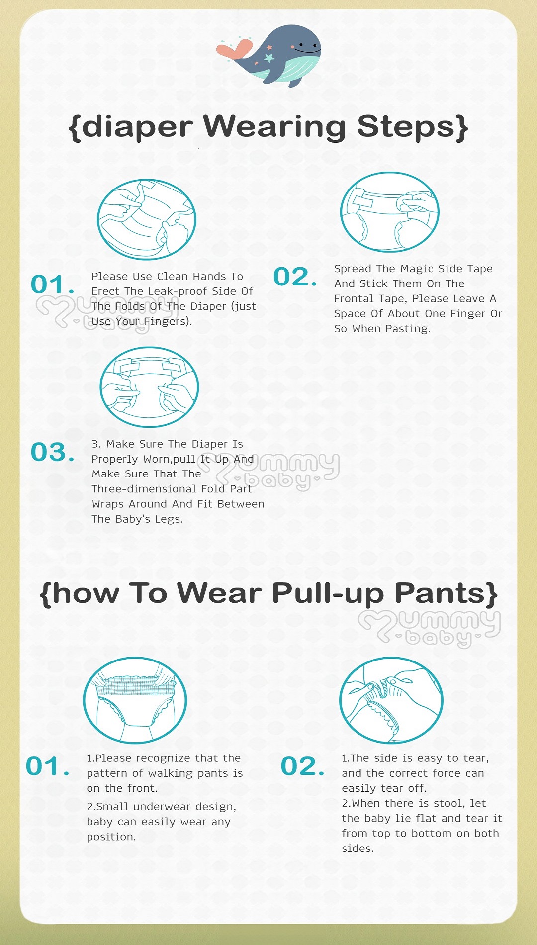 Mummy baby Pull Up Pants Baby Disposable Diapers 50Pcs Tape Diaper ...