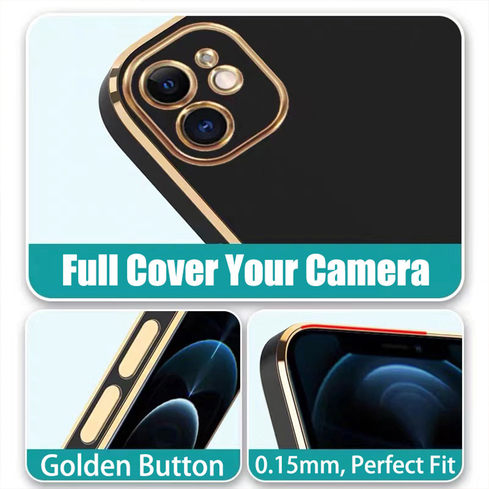 3 IN 1 For Itel A50 A667L Golden Electroplated Lanyard Phone Case With ...