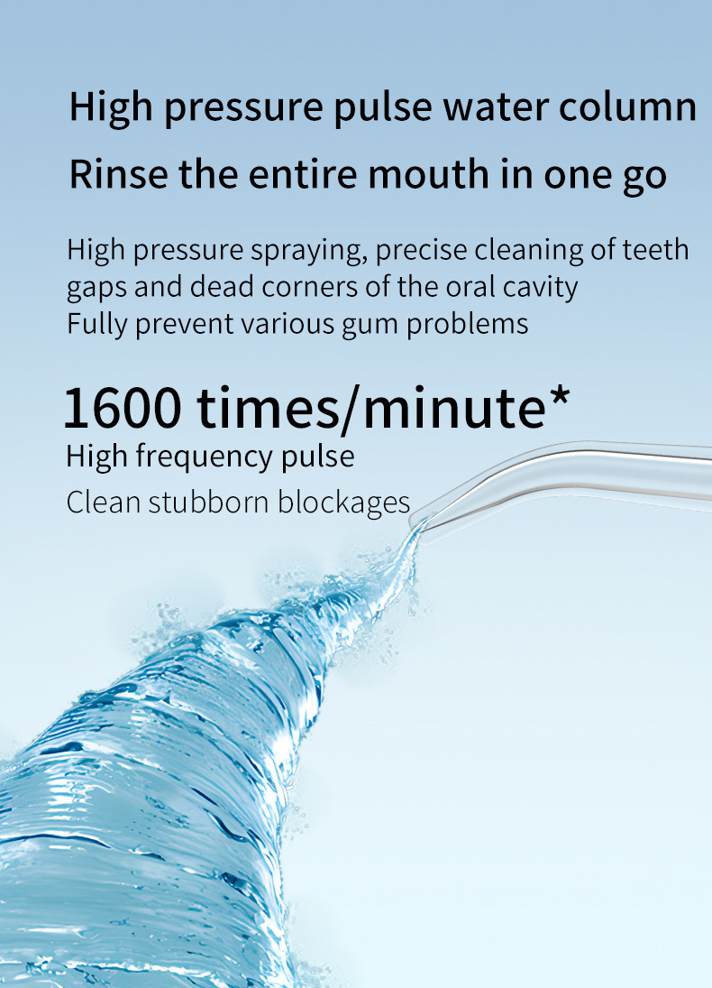 Electric Water Flosser Portable Water Washer Smart Oral Teeth Cleaning ...