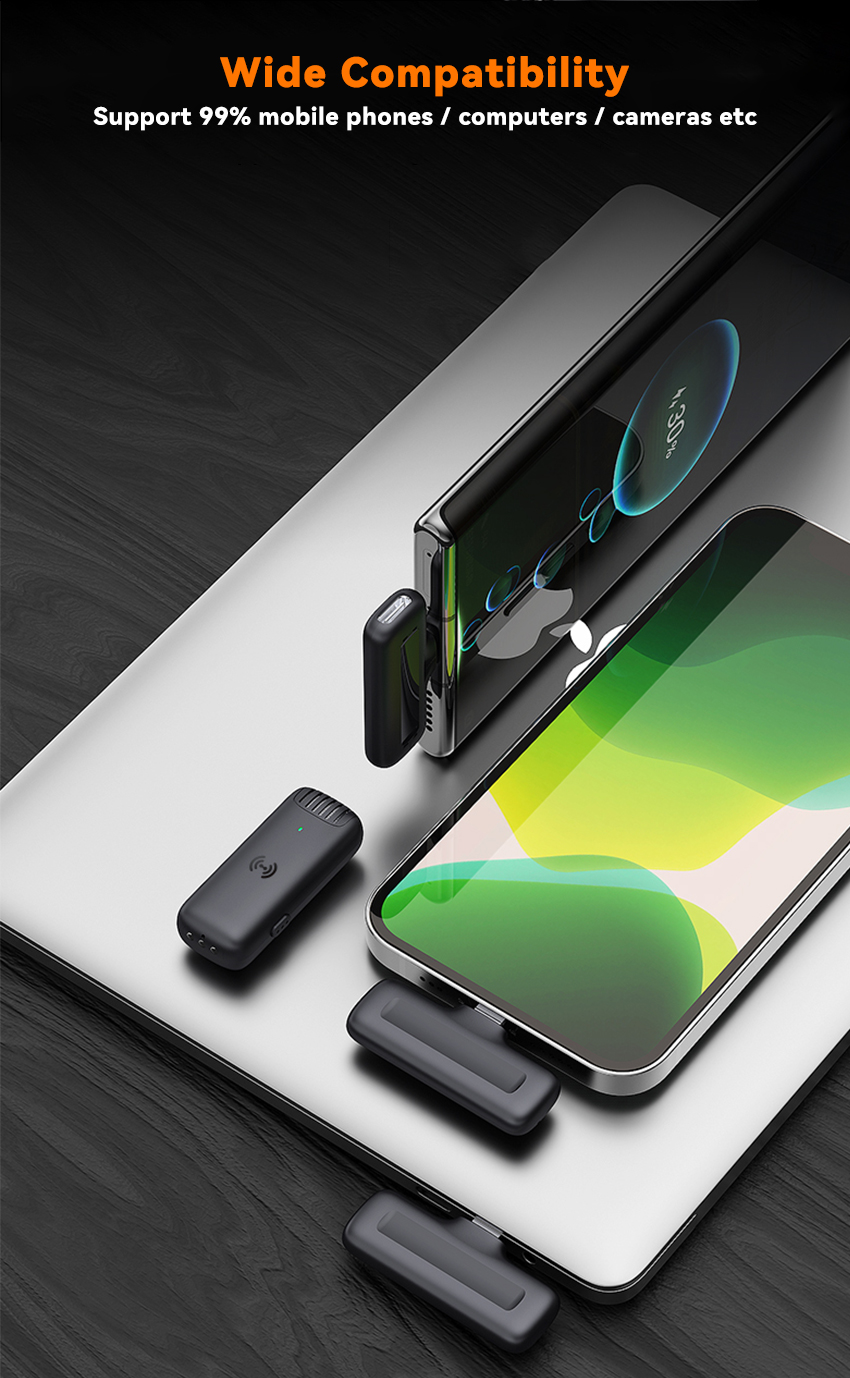 DoomHot Mini Mic Wireless Lavalier Microphone Intelligent Noise ...