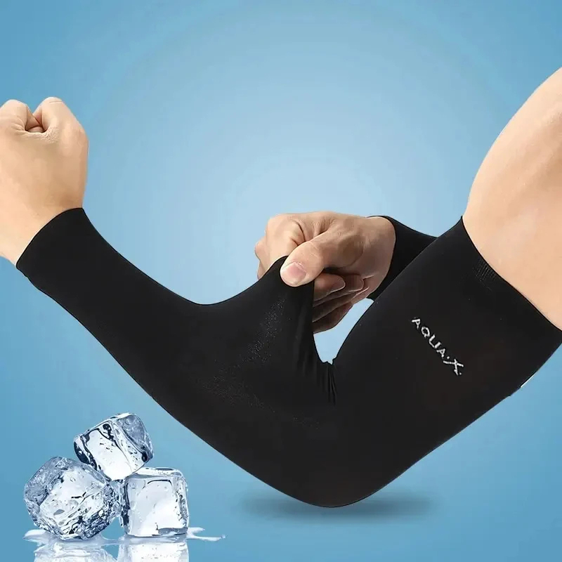 Ice Silk Sports Arm Sleeves Cycling Sun Uv Protection Outdoor Travel ...