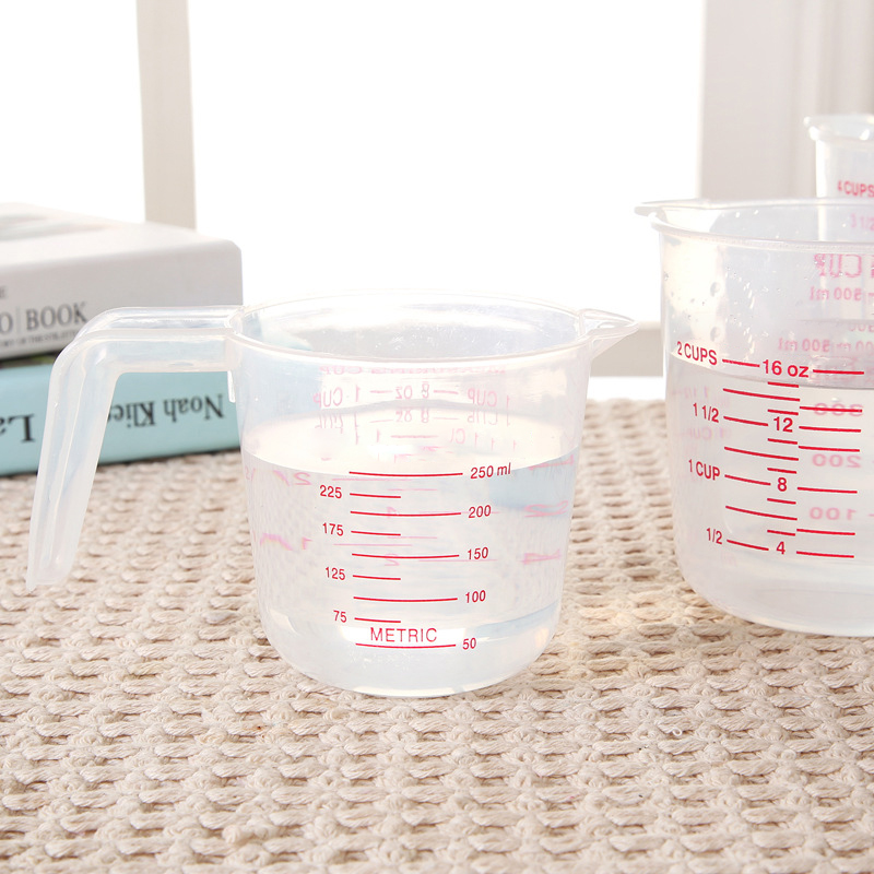 1PC 250/500ML1L Plastic Measuring Cup Jug Pour Spout Surface Kitchen ...