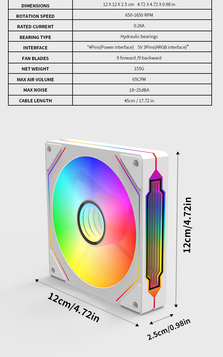 New Argb Prism 4pro Laptop Fan Controller - PC Case Heat Dissipation ...