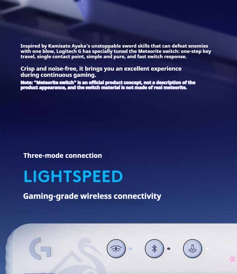 [Free customized keycaps] Logitech G517 Kamisato Ayaka customized co ...