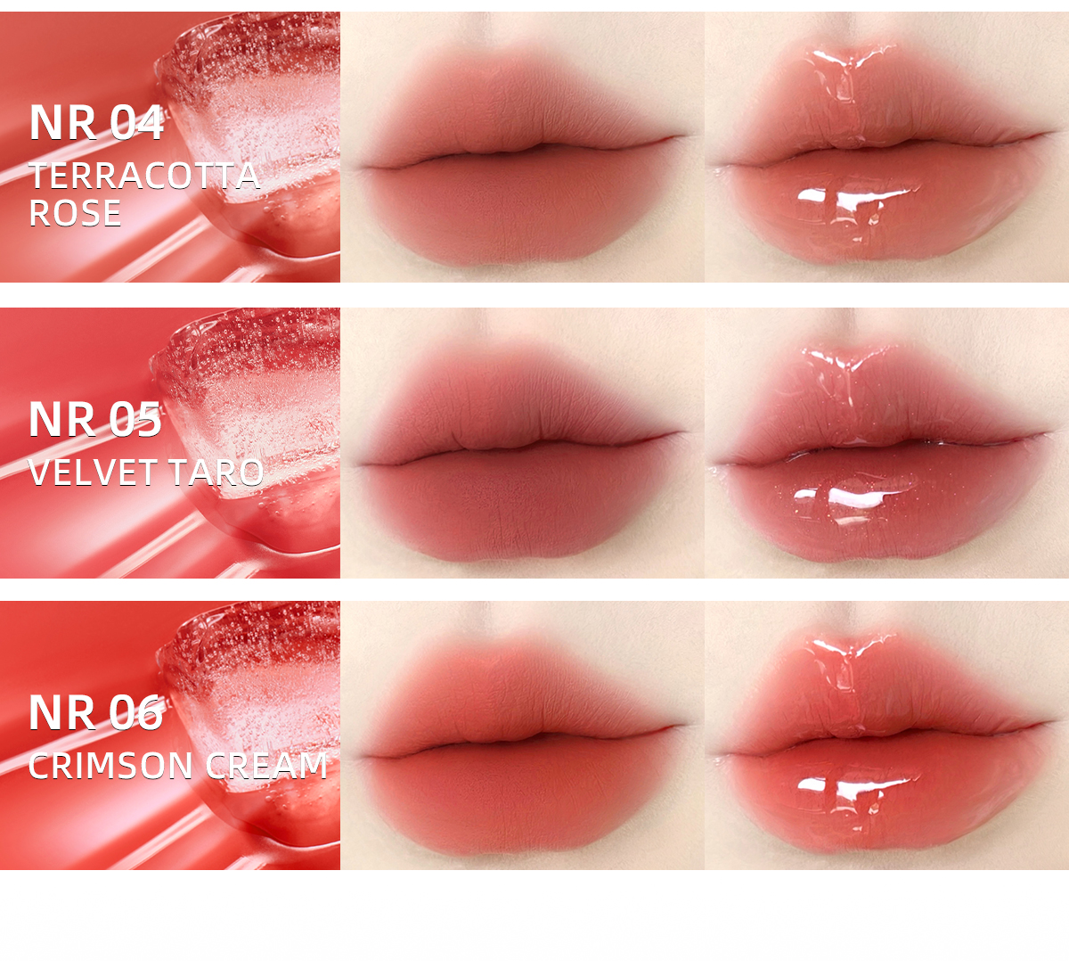 JMCY Double Effect Matte Gloss Lipstick 48Hours 3 in 1 Transfer Proof ...