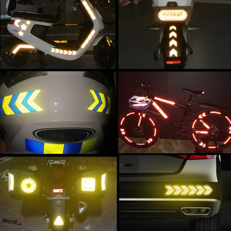 Reflective Sticker, Safety Warning, Tram Helmet Sticker, Motorcycle ...