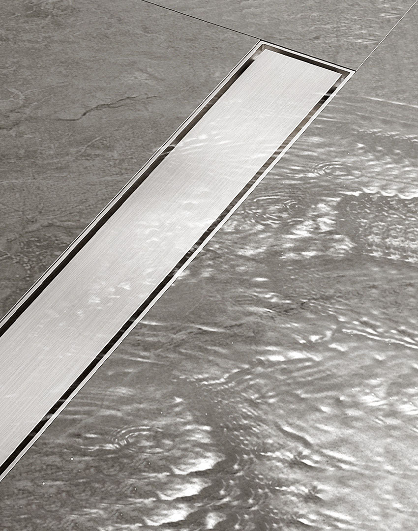 Rectangular Linear Shower Drain with 2-in-1 Grate,Stainless Steel ...