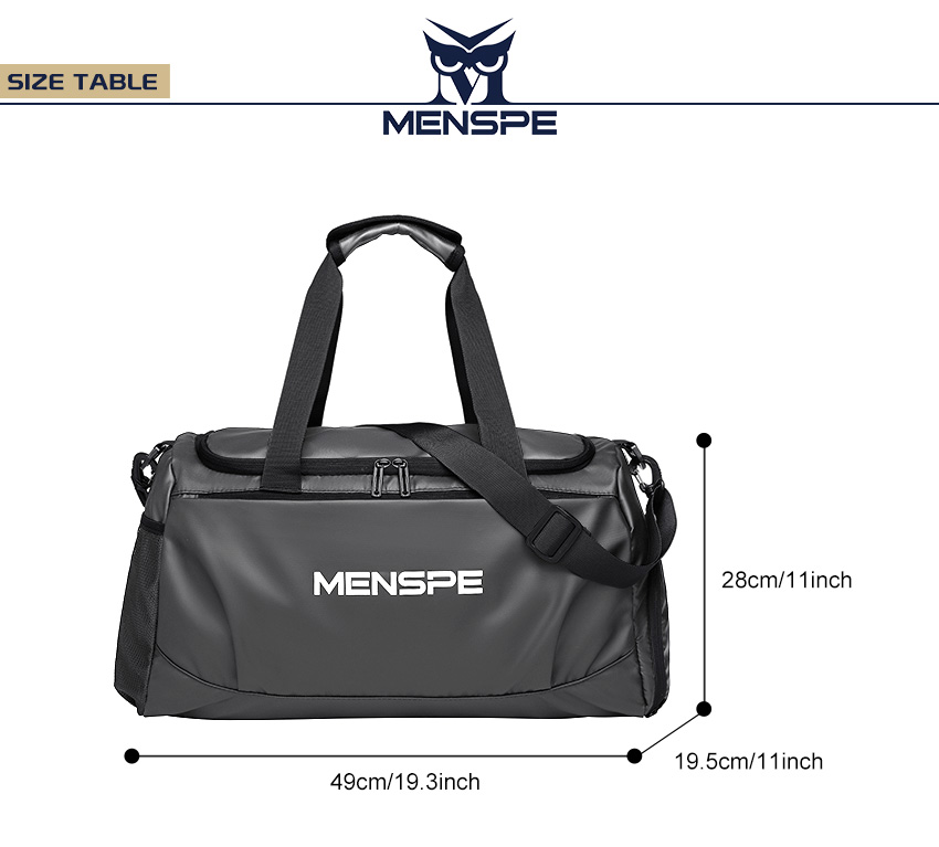 MENSPE Tote Bags Travel Bag Luggage Bag Fitness Bag Dry and Wet ...