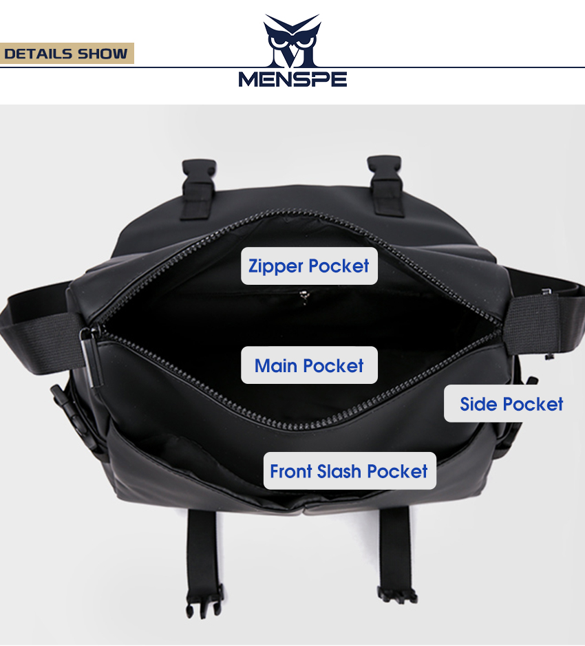 MENSPE Men Bags Men's Shoulder Bag Cross Body Bag Leisure Messenger Bag ...