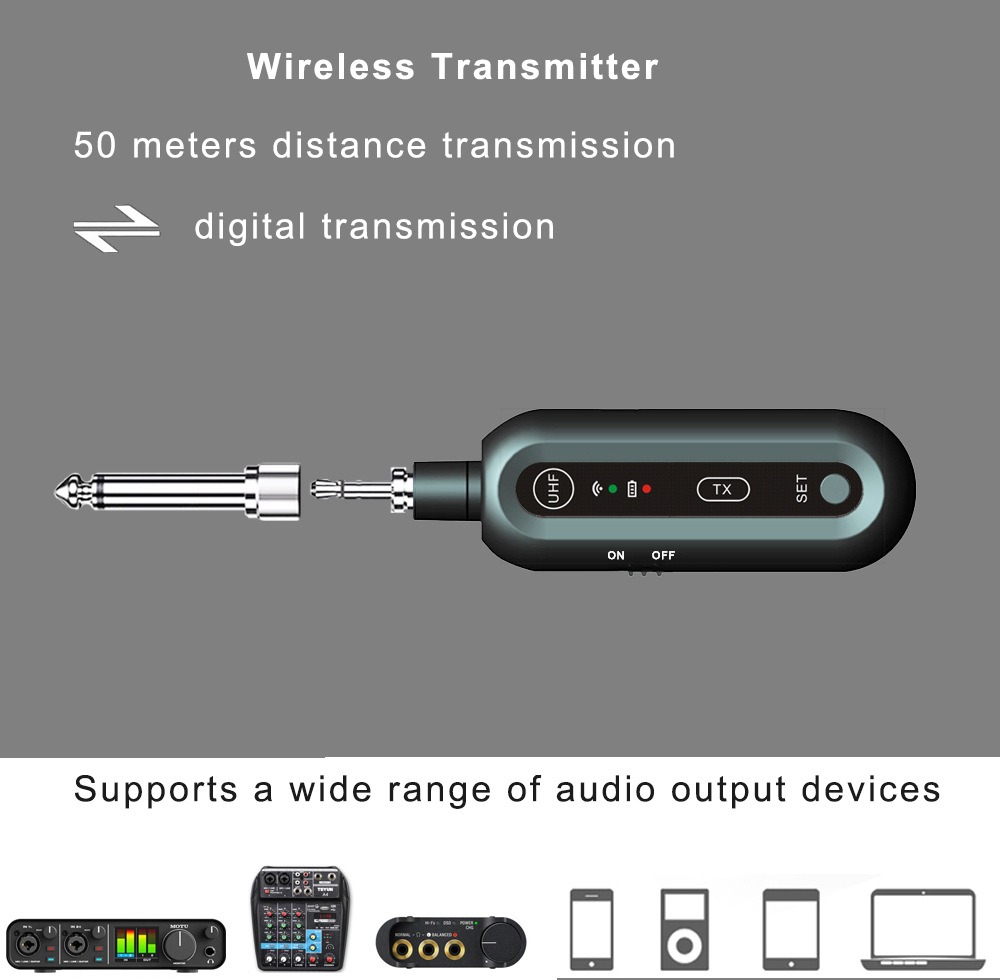 Wireless In Ear Monitor System IEM UHF Mono Transmitter Receiver for ...