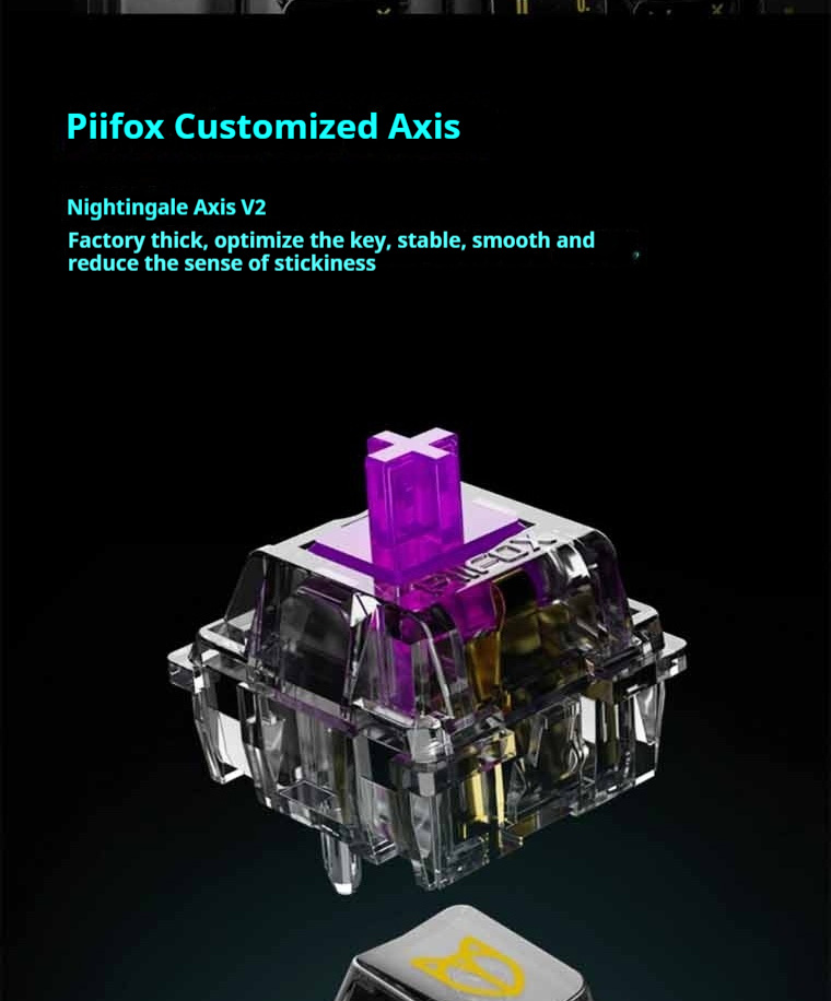 PIIFOX WALKER75 magnetic axis wireless three mode aluminum alloy game ...