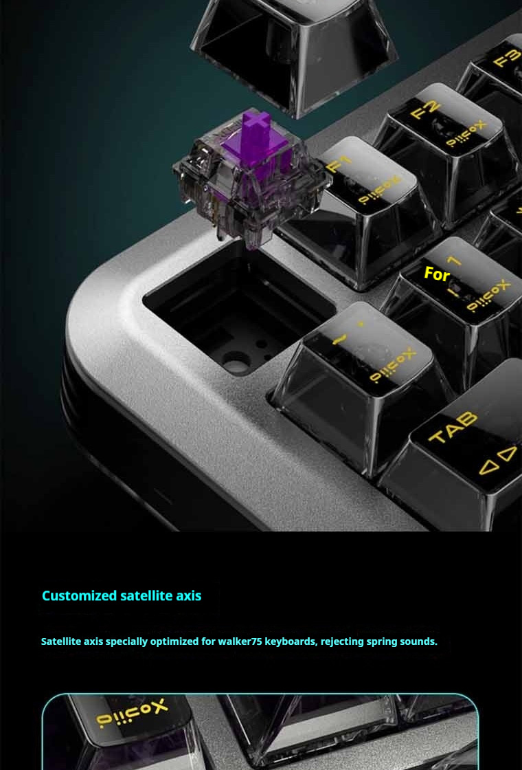 PIIFOX WALKER75 magnetic axis wireless three mode aluminum alloy game ...