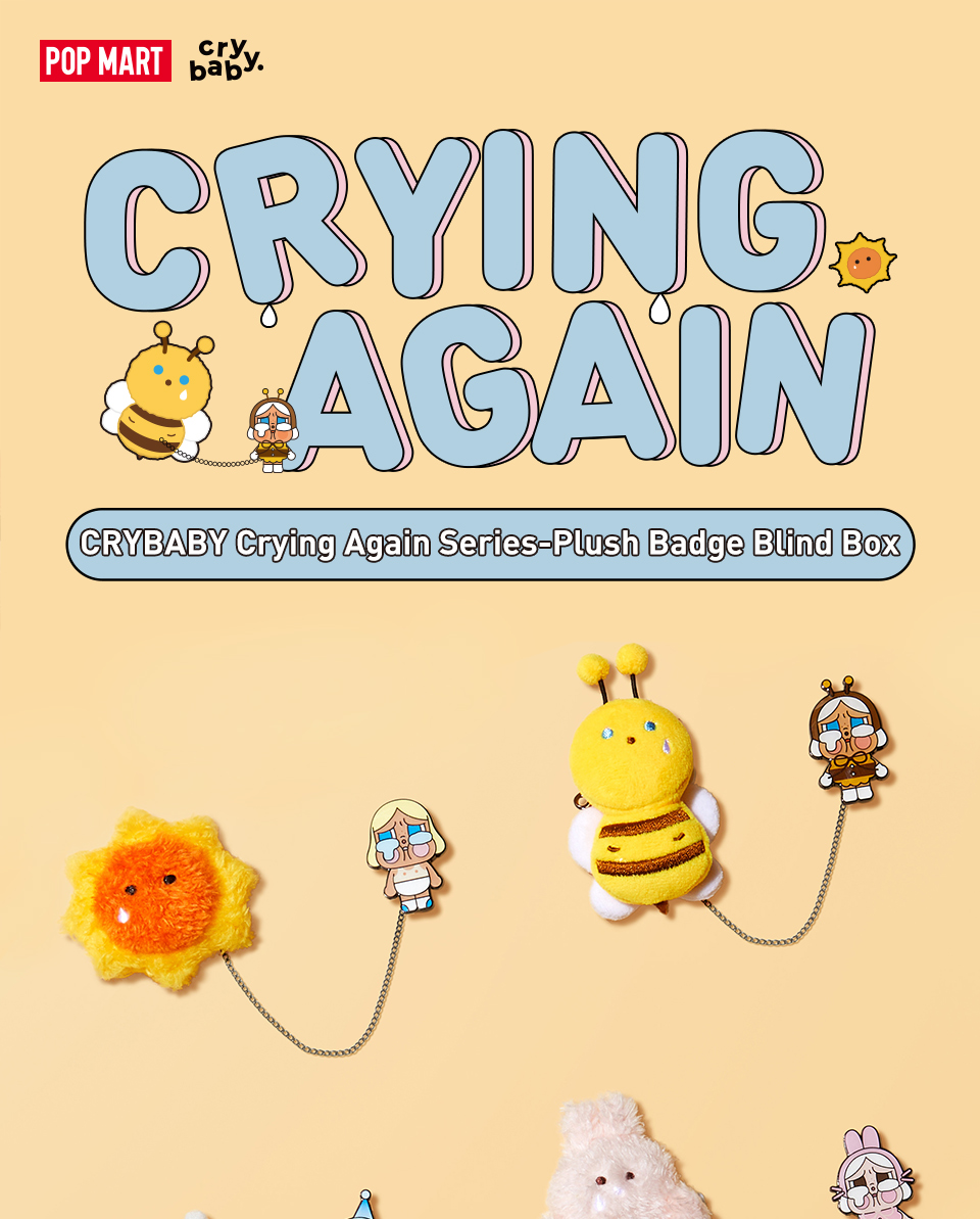 POP MART CRYBABY Crying Again Series-Plush Badge Blind Box | Shopee ...