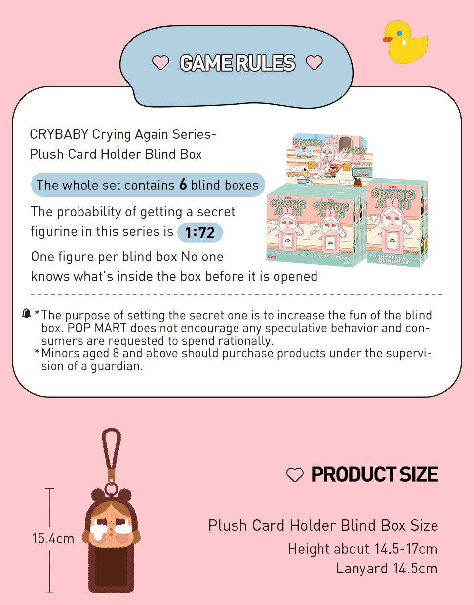 POP MART CRYBABY Crying Again Series-Card Holder Blind Box | Shopee ...