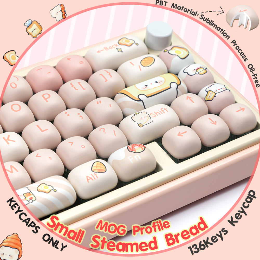 SOY MILK Keycaps PBT 141Keys/Set MOA Profile Five-sided Heat ...