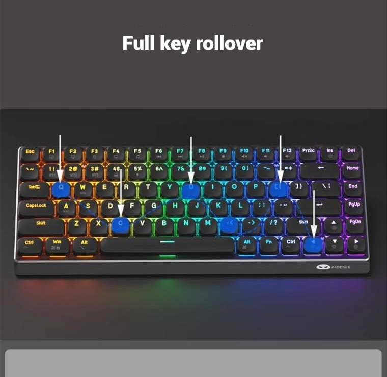 MageGee QingYu 84 Mute Office three mode mechanical keyboard Custom ...