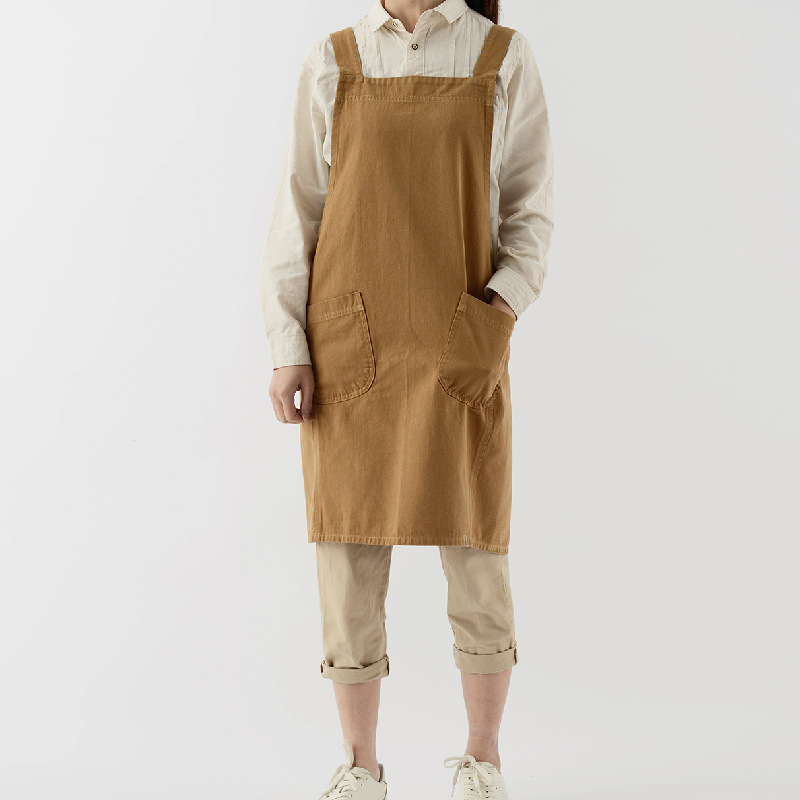 Japanese and Korean apron apron canvas cotton overalls apron coffee ...