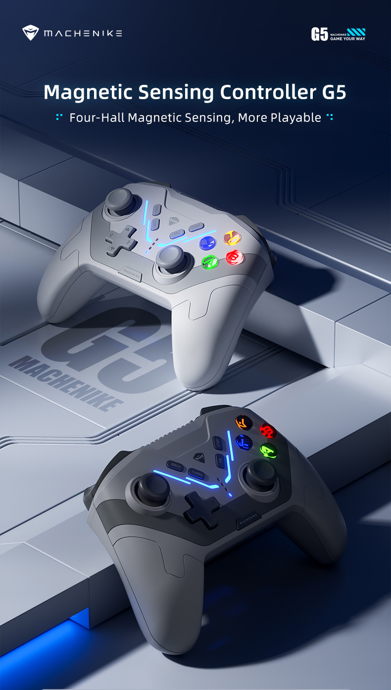 Machenike G5 Magnetic Sensing Controller Wired/2.4G Wireless Gamepad ...