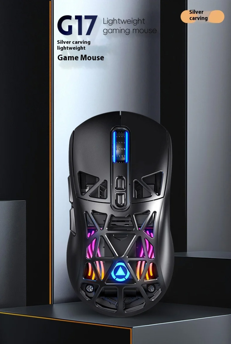 YINDIAO G17 three mode wireless e-sports game hollow mouse | Shopee ...
