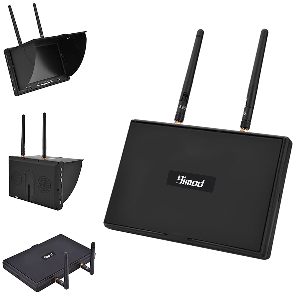 【Promotion】9IMOD LCD5802D FPV Monitor With DVR 5.8G 40CH 7 Inch LCD ...