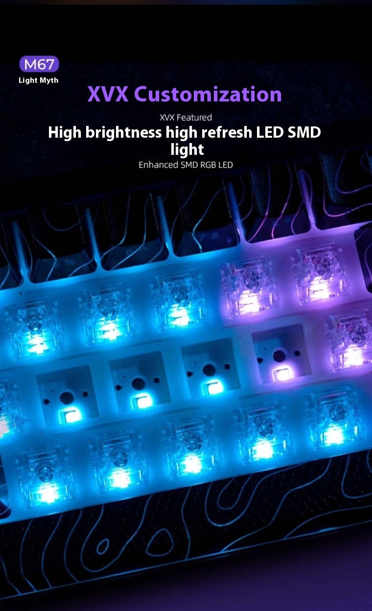 XVX M67 Wired Mechanical Keyboard IMD Contour 2.0 keyboard Gaming ...