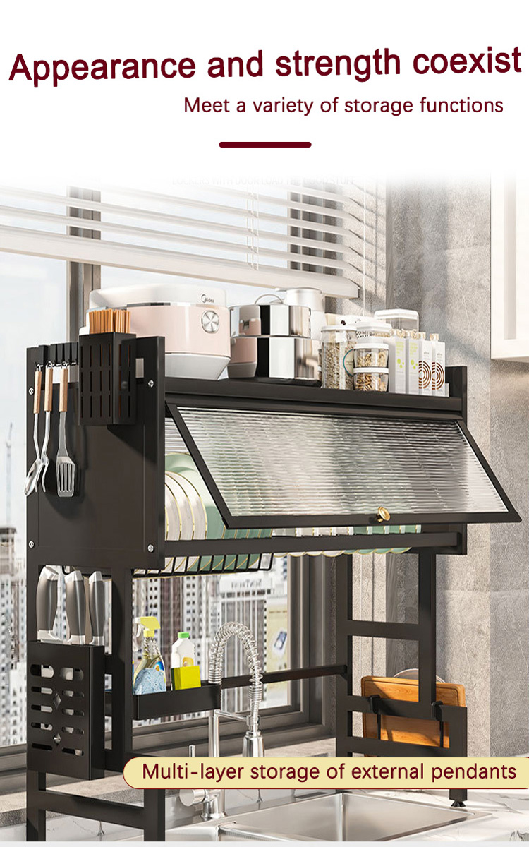 Dish drainer rack cabinet sink dish cabinet kitchen organizer dish rack ...