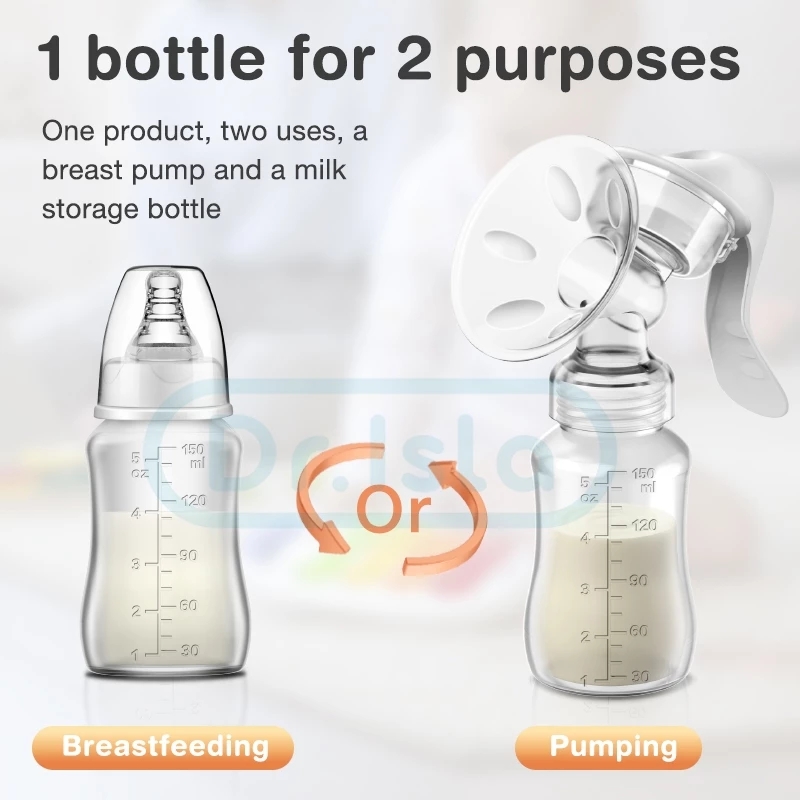 Dr. Isla Manual Breast Pump Silicone Hand Breast Feeding Adjustable ...
