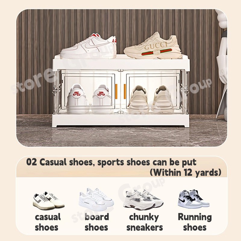 Foldable shoe rack durable shoe storage box with installation-free ...