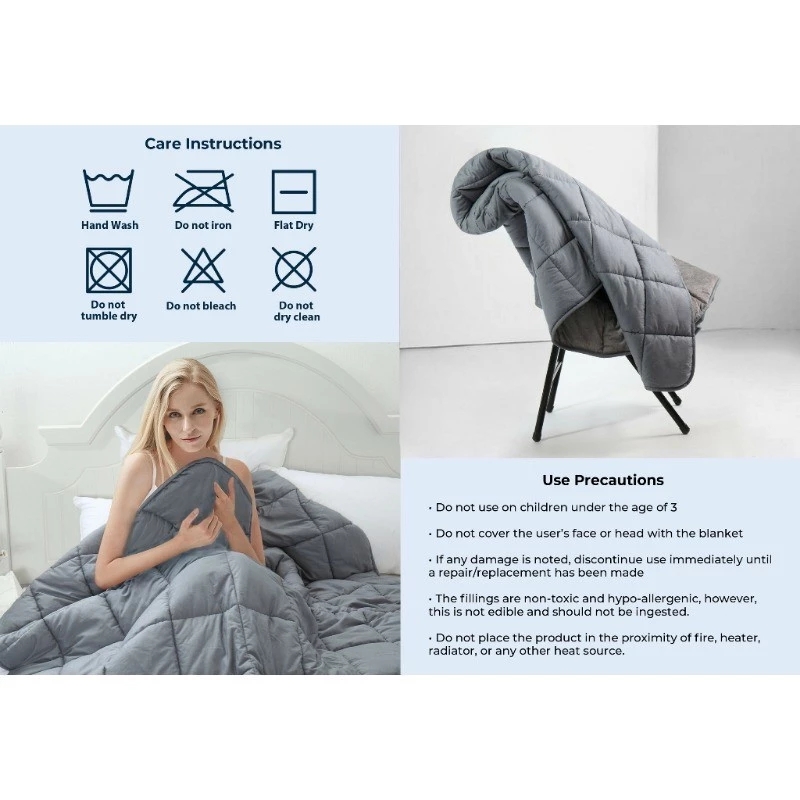 【Ready Stock】Weighted Blanket for Anxiety Autism ADHD Calming Gravity ...