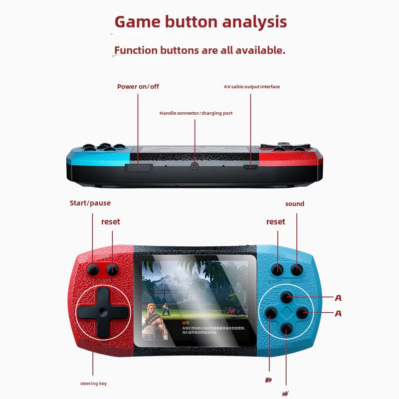 F1 handheld game console Mario nostalgia retro for two people family TV ...