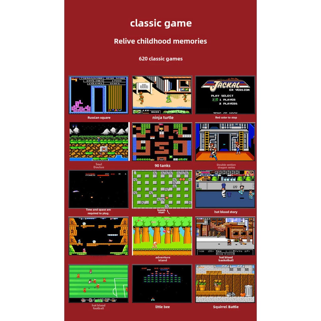 F1 handheld game console Mario nostalgia retro for two people family TV ...