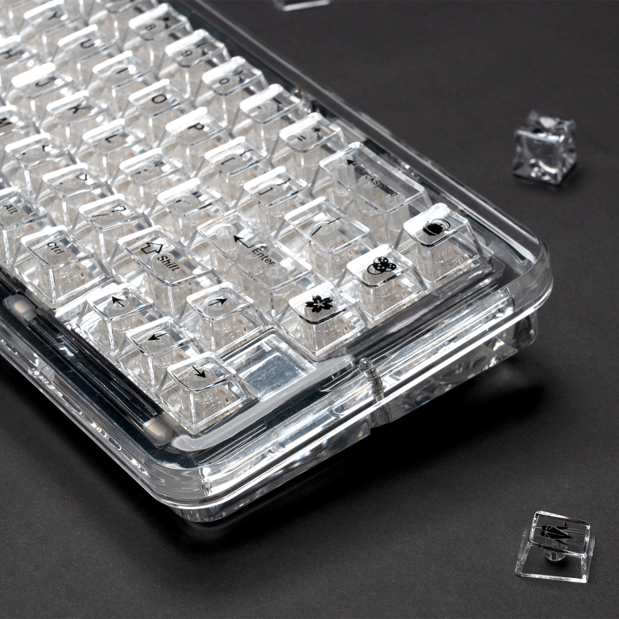 XVX Clear keycaps Purple Transparent Keycaps cherry profile 124 keys ...