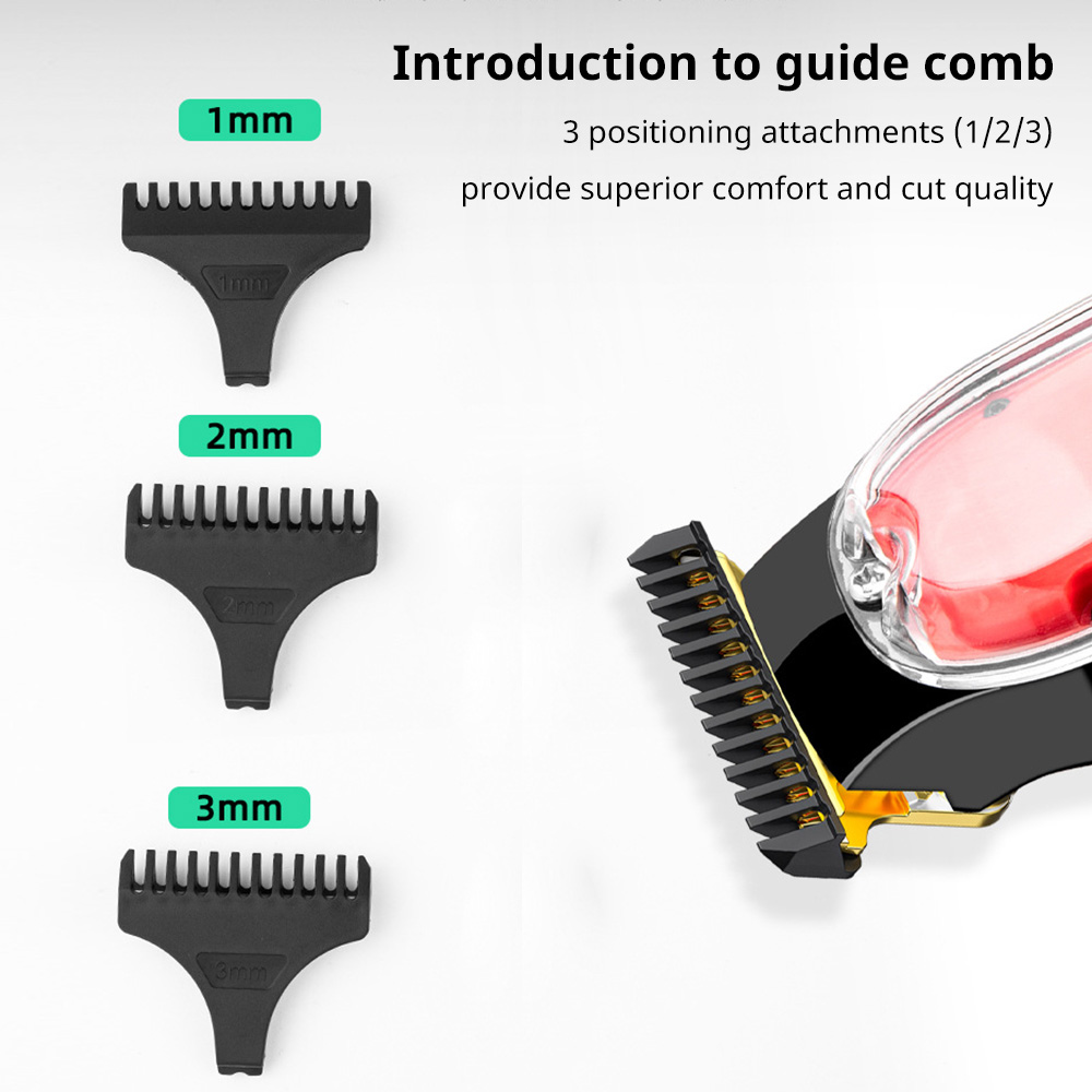 Kemei Professional Hair Clipper Set Electric Rechargeable Barber ...