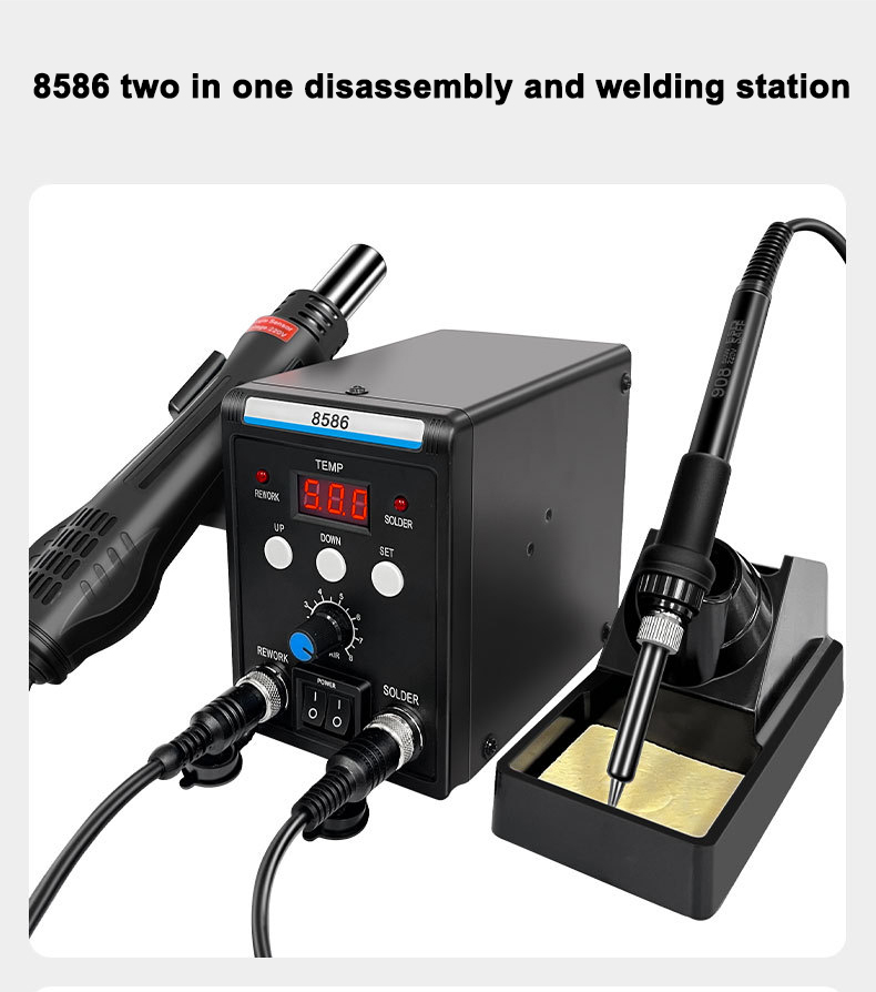 Soldering Station Soldering Iron Heat Gun 2 in 1 Suitable For SMD/BGA ...