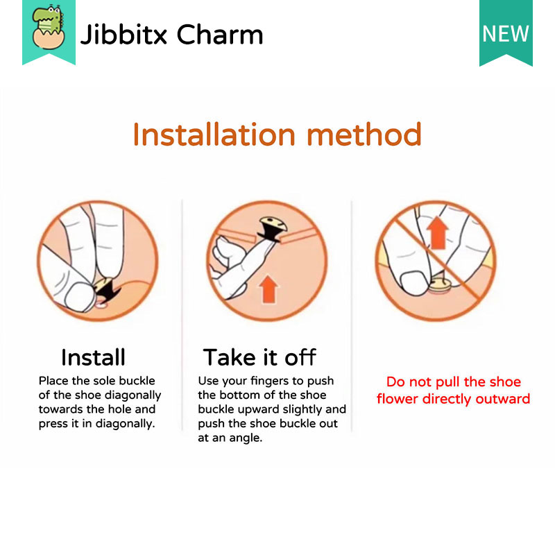 Jibbits Fashion Clog Jibbitz charm Creative Cute Cartoon Colorful ...