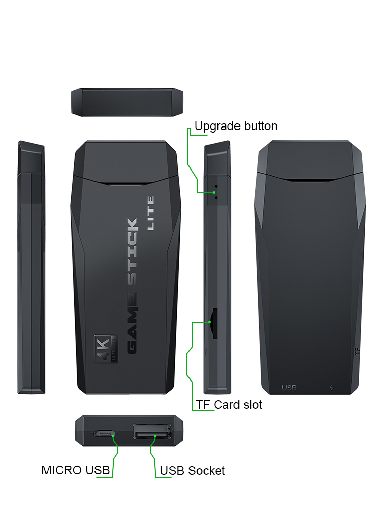 2025 New M8 Video Game Console 64GB Games Set 2 Controllers & Stick ...