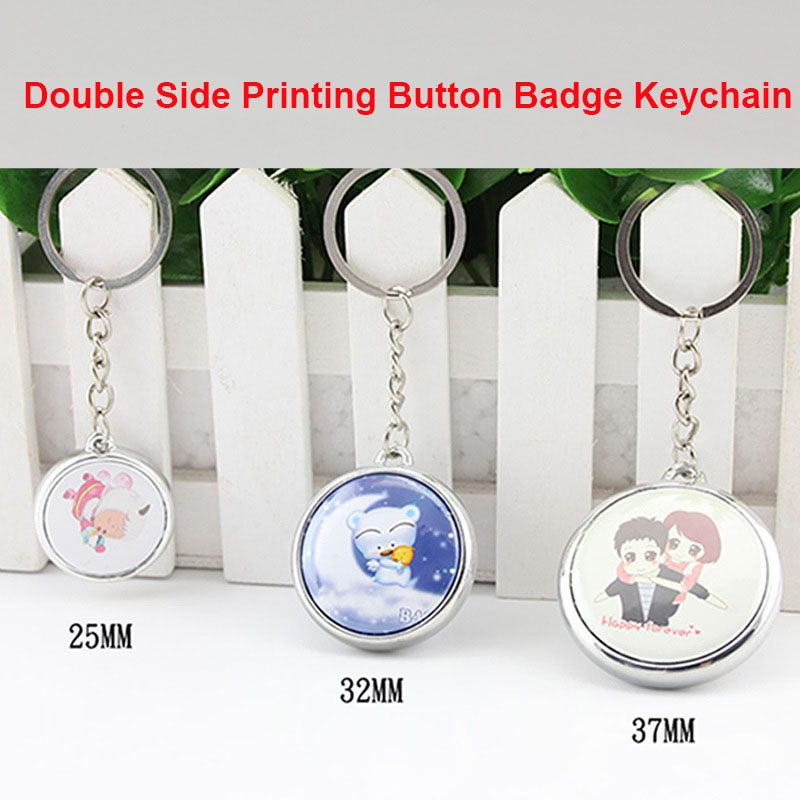25mm 32mm 37mm 50pcs double side printing button badge keychain DIY ...