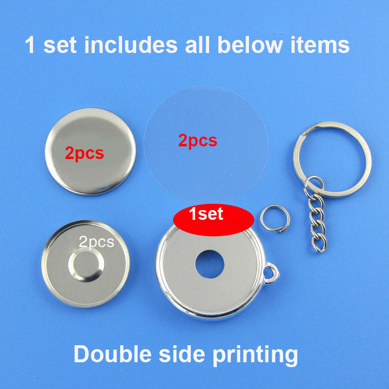 25mm 32mm 37mm 50pcs double side printing button badge keychain DIY ...