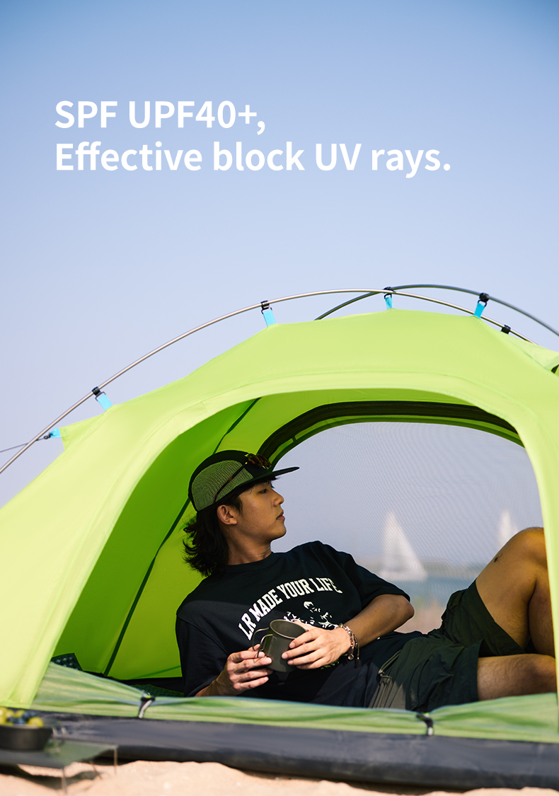 Naturehike outdoor 2 person camping hiking P Series Single Layer Tent UPF40+ Breathable ...