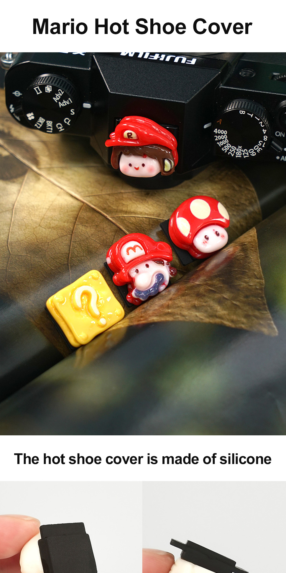 Cute hot shoe cover for DSLR SLR Mirrorless Cameras Super Mario blind ...