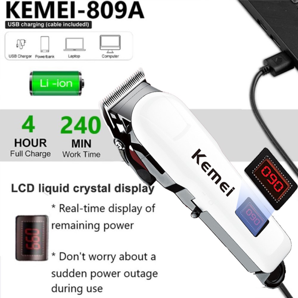 KEMEI KM-809A Pet Razor Professional Grooming Kit Pet Hair Trimmer ...