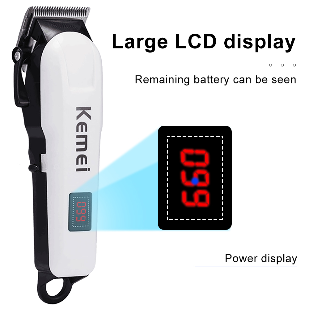 KEMEI KM-809A LED Pet Razor Professional Cat Dog Grooming Kit Pet Hair ...
