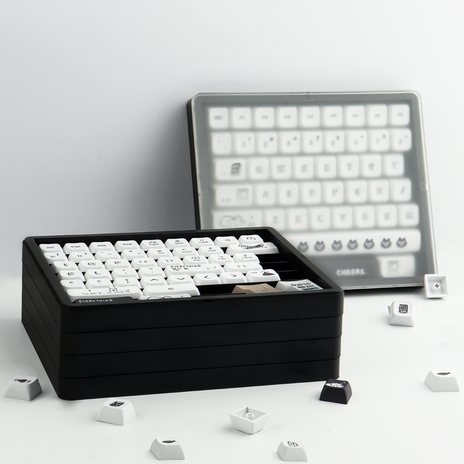 keycaps set Cherry Profile Keycaps Storage Case Storage Box Keycaps ...