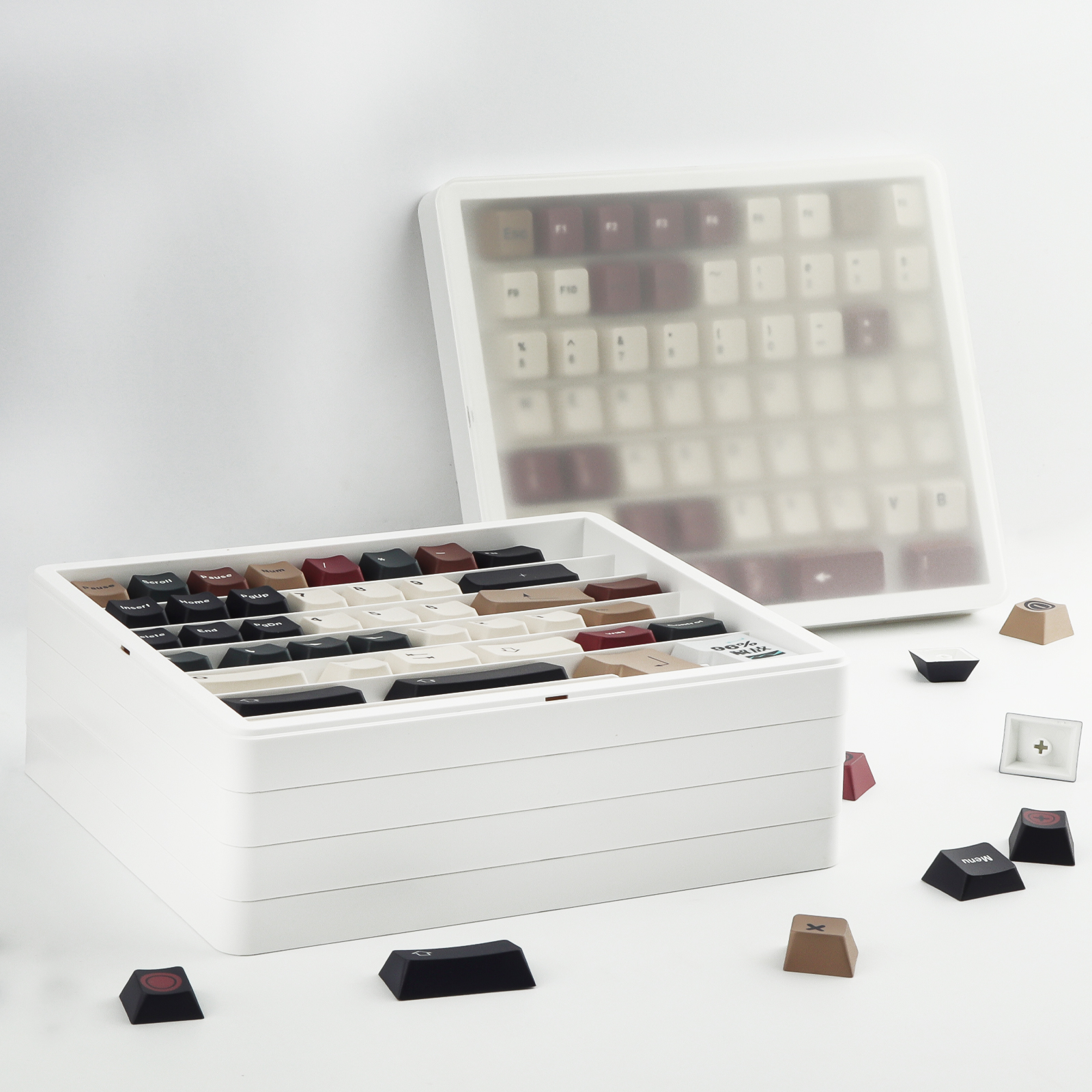 keycaps set Cherry Profile Keycaps Storage Case Storage Box Keycaps ...